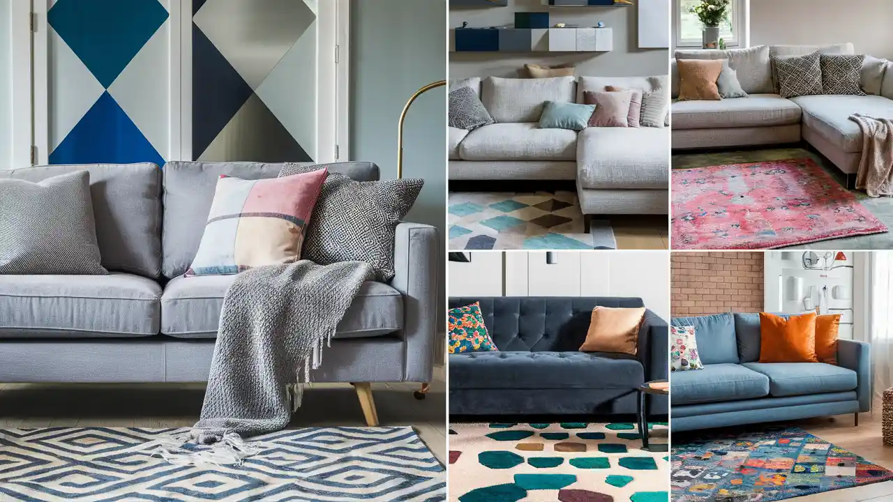 What Color Rug Goes Best With a Grey Sofa? Top 8 Color Picks in 2025 ...